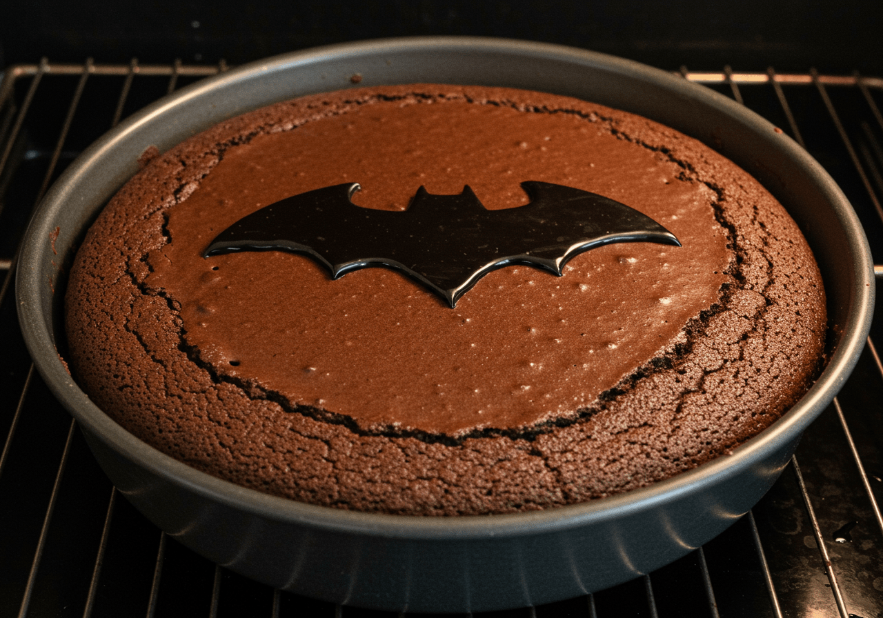 Batman Gotham Chocolate Cake - Hollywood Recipes