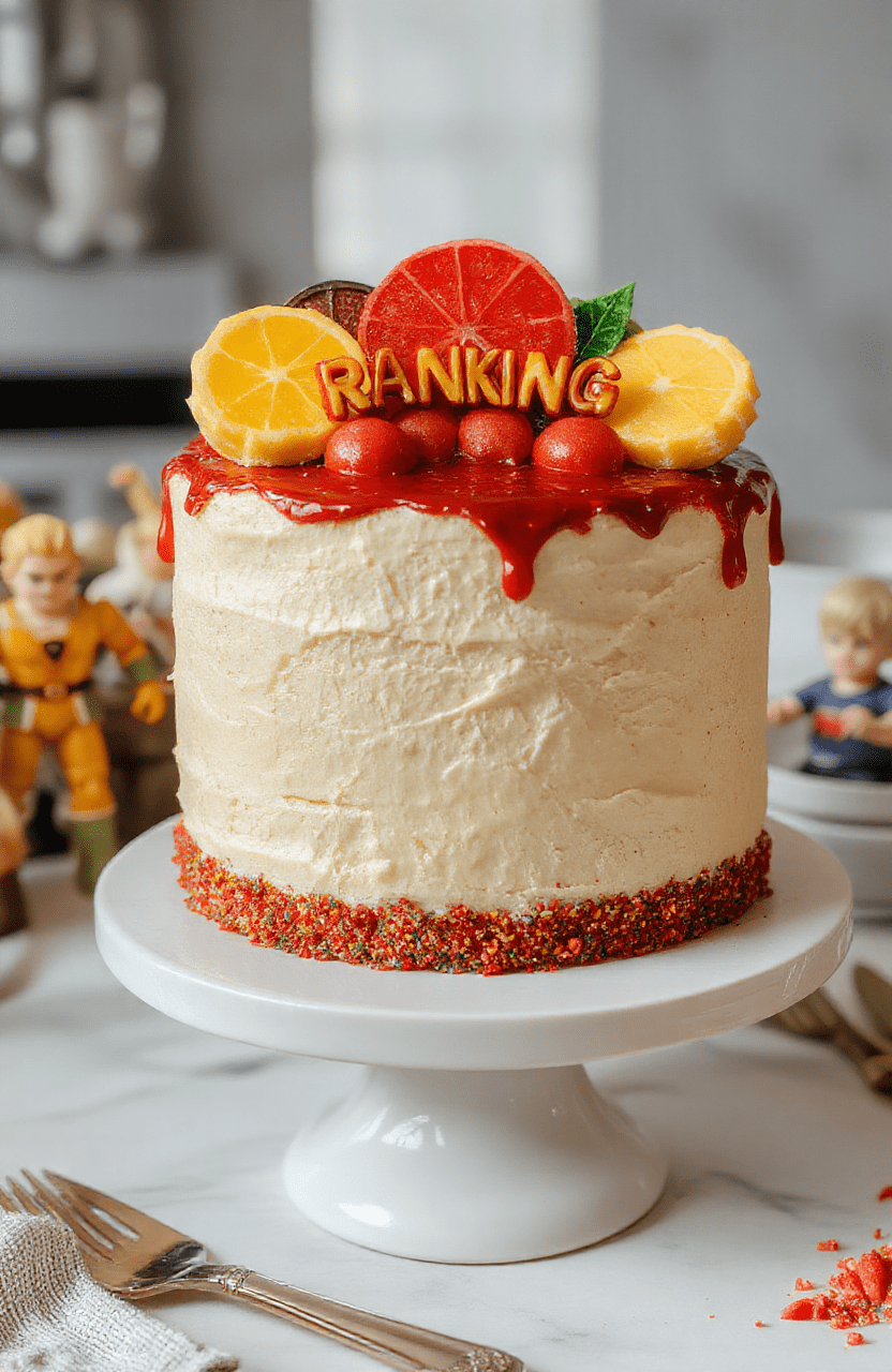 One Punch Man Hero Ranking Layer Cake - Hollywood Recipes