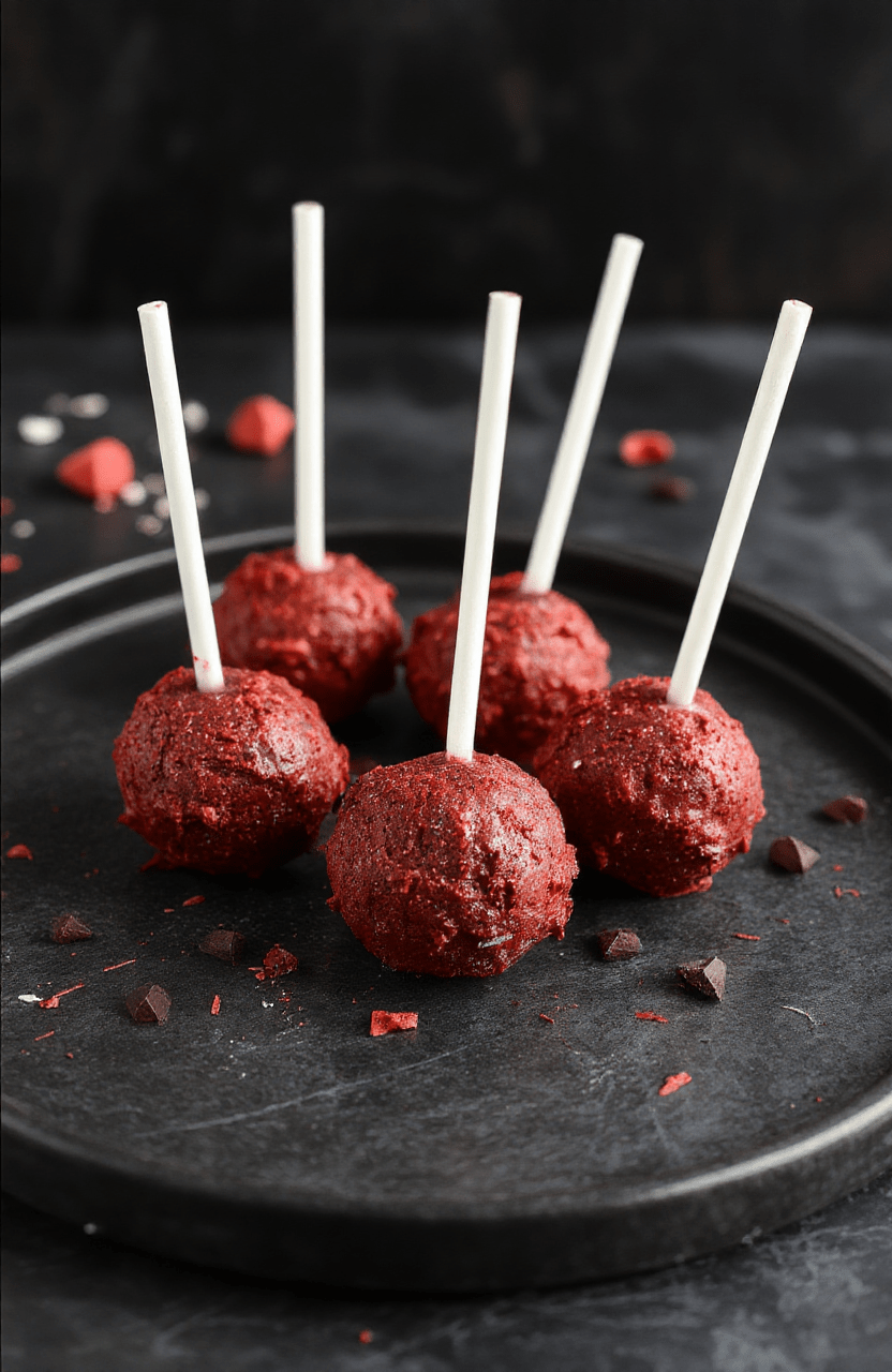 Daredevil Born Again Devil Horn Red Velvet Cake Pops - Hollywood Recipes