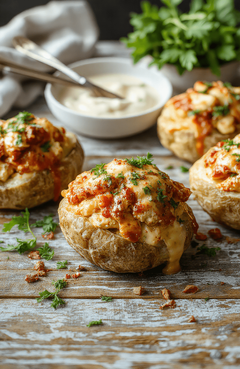 Easy Crack Chicken Stuffed Baked Potatoes - Hollywood Recipes